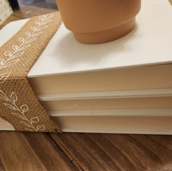Margie's Things | Accents | Home Sweet Home White Decorative Book Stack ...